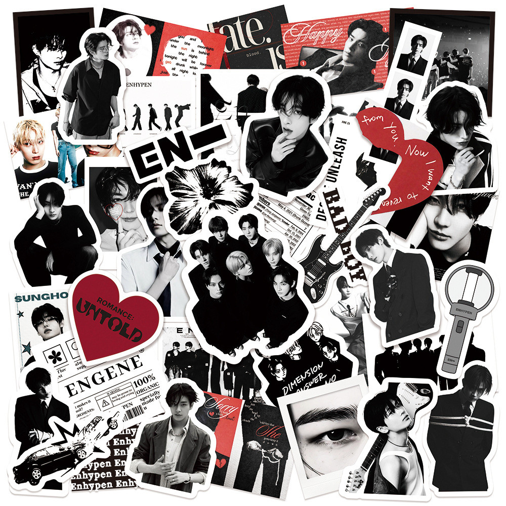 50pcs Enhypen Stickers EN Engene DIY Journal Stationery Kpopmerch ...