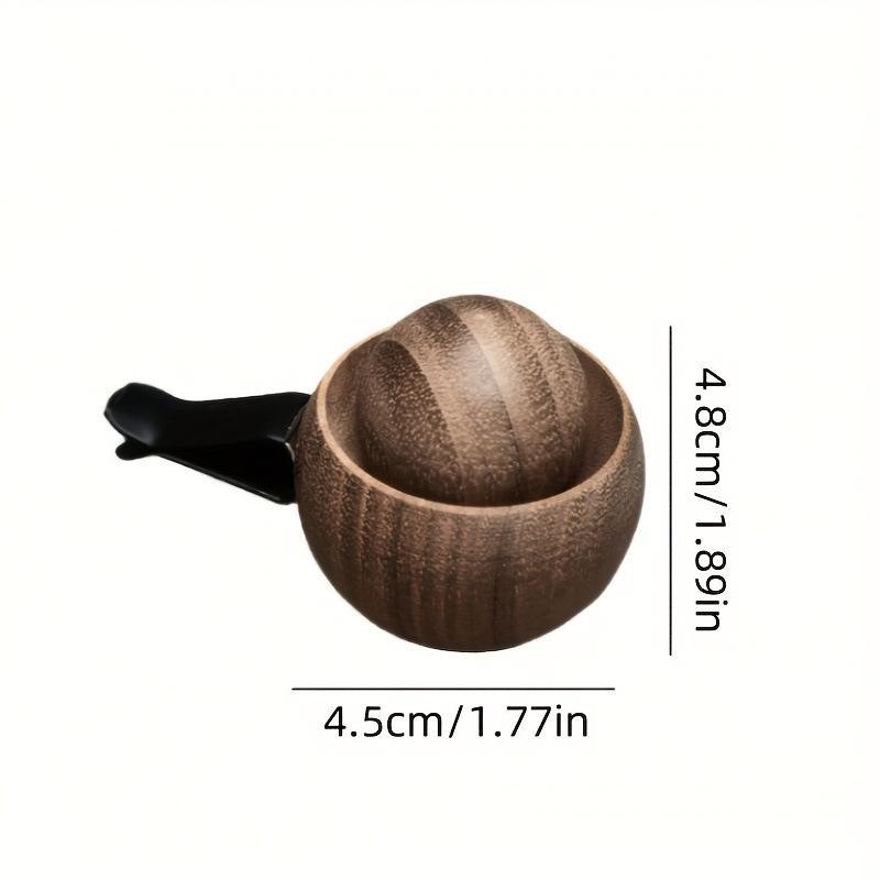 【LMPH】 Spherical Wooden Car Diffuser Car Aromatherapy Clip Car Air ...