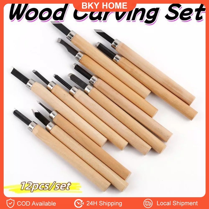 Woodworking Hand Chisel Set, 3/6/12PCS, Wood Carving Tool for ...