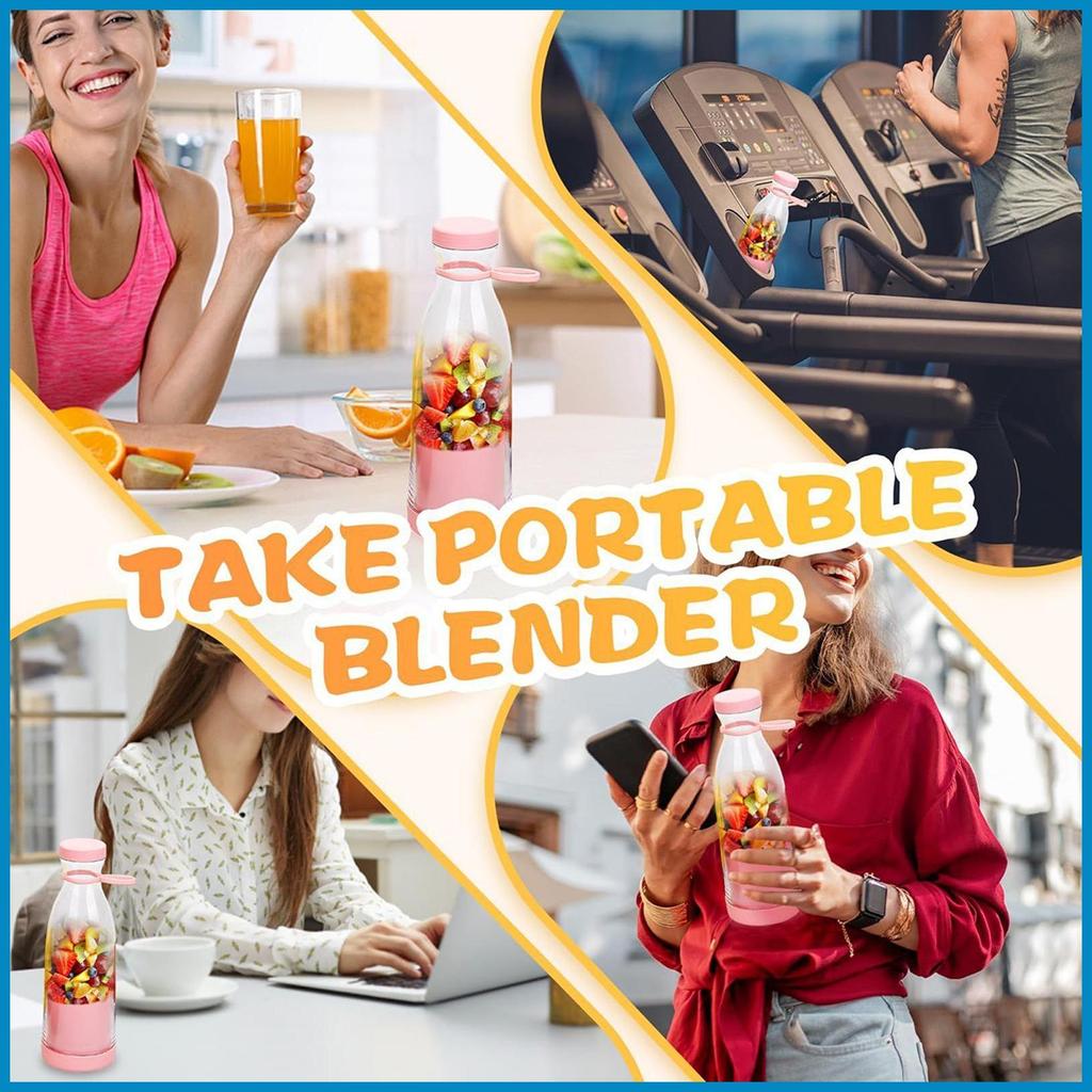 Portable Blender Travel Mixer Blender for Fruit Juice Leak-Proof Shaker ...