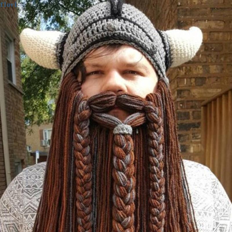 flov1 Creative Funny Long Beard Pointed Horns Hat Cosplay for Halloween ...
