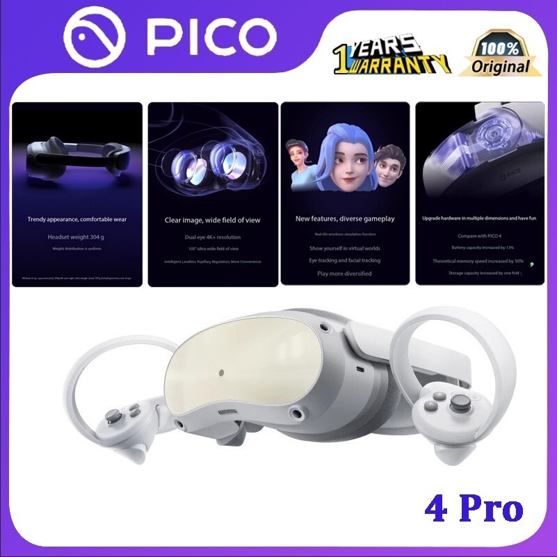 New PICO4 Pro VR AllinOne Smart 3D Glasses VR Game Console 4K HD Movie pico ultra | Shopee ...