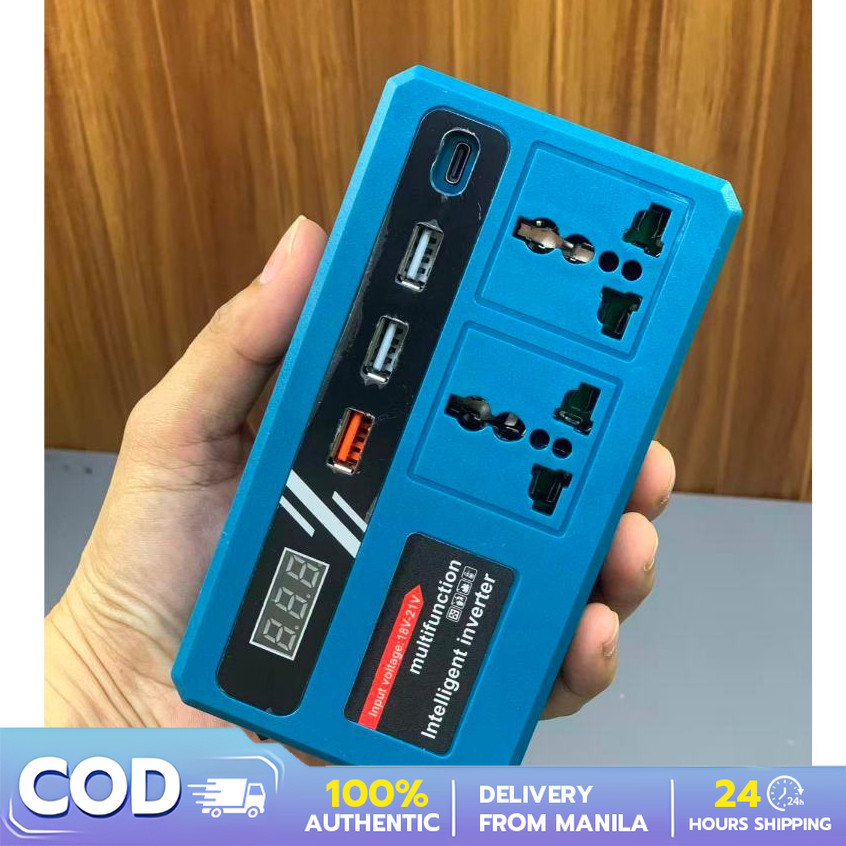 2025 NEW VERSION FM-P3 Dual Port Mini Portable Power Inverter Intelligent Converter | Shopee ...
