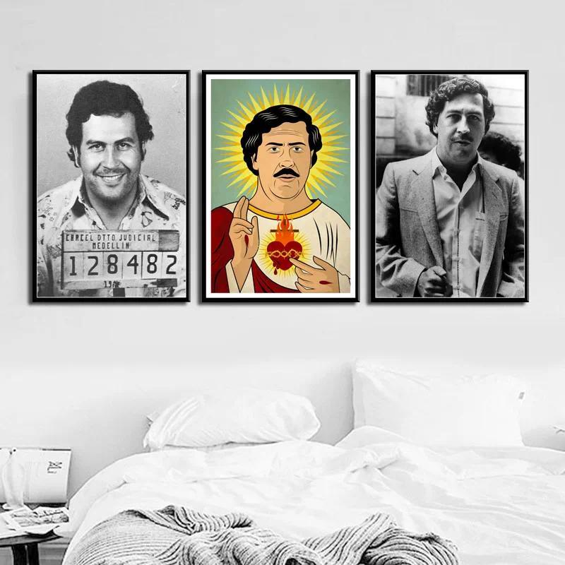 Pablo Escobar Art Print Canvas Poster for Living Room Home Wall Decor ...