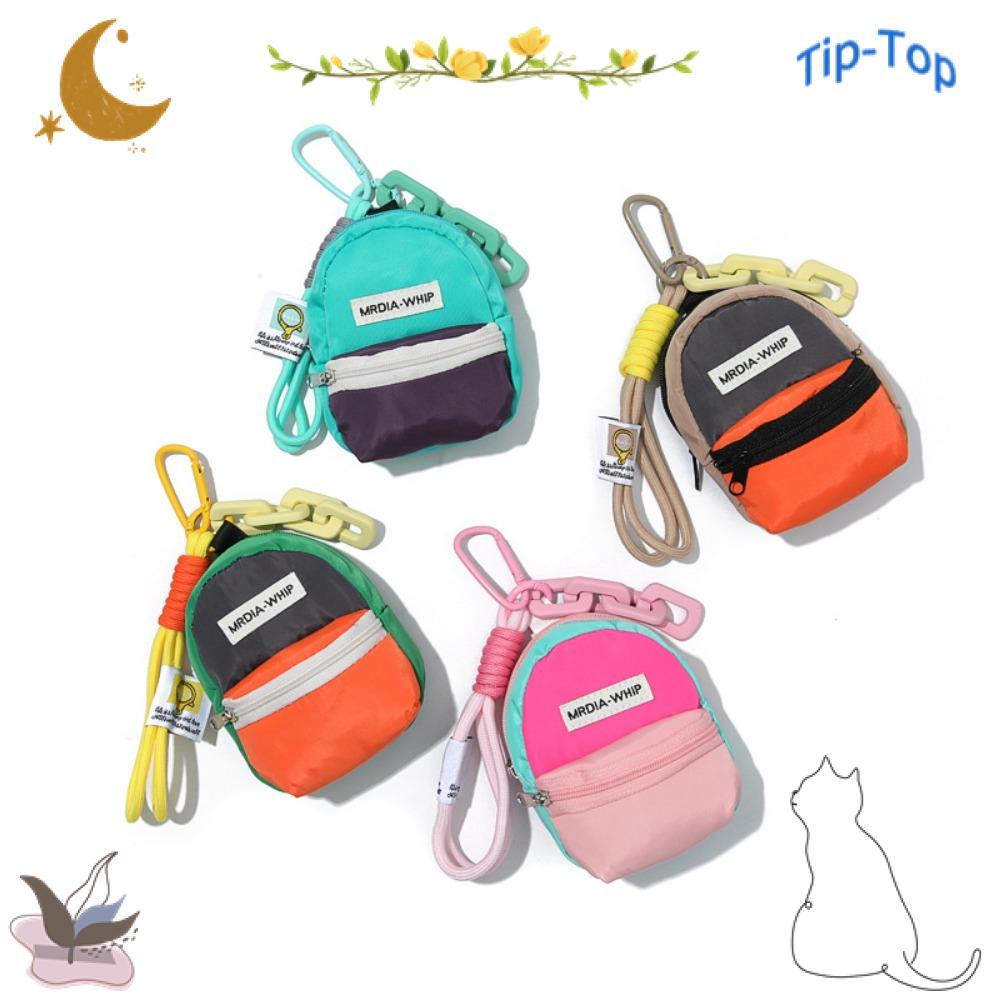 TIP-TOP Coin Purse, Zipper Mini Wallet Pouch, Kawaii|Color Key Chain ...