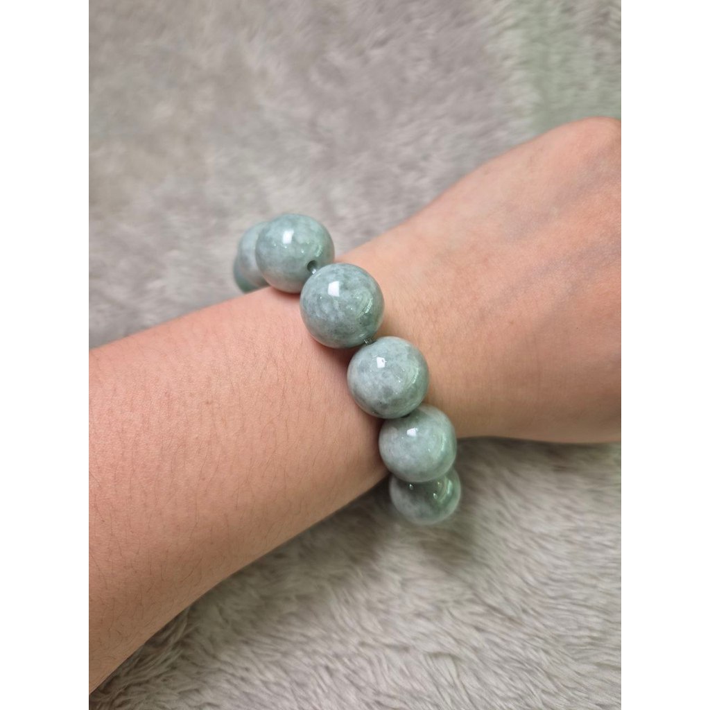 18mm Chunky Burmese Jade Bracelet (Grade A Jadeite) | Shopee Philippines
