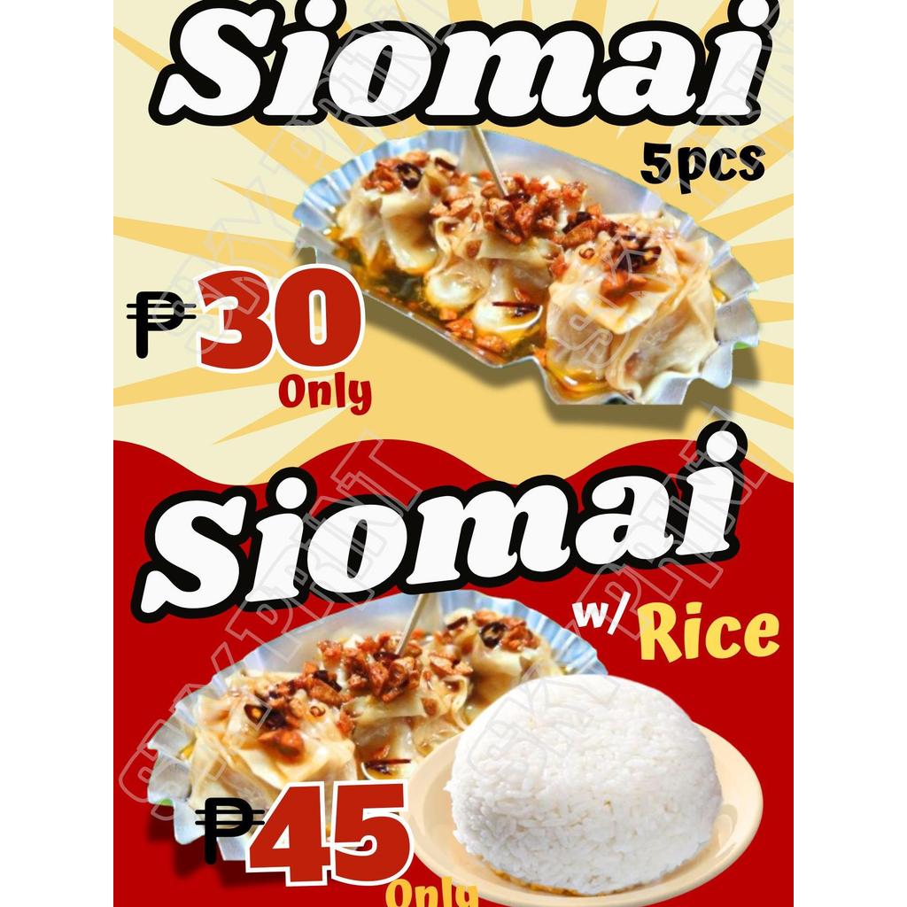 Siomai Meal Combo laminated signage | Shopee Philippines