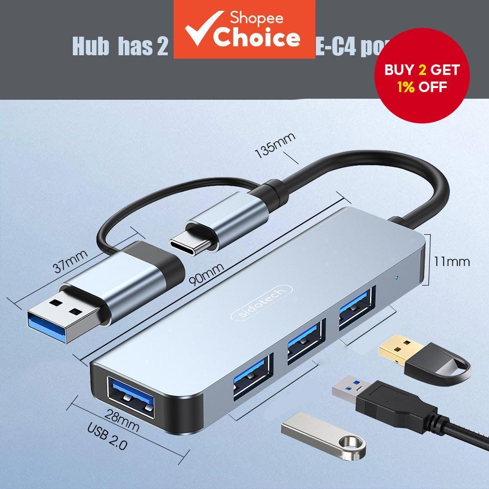 Dual Head 4 in 1 USB to Type C Reader High Speed for Desktop Laptop ...
