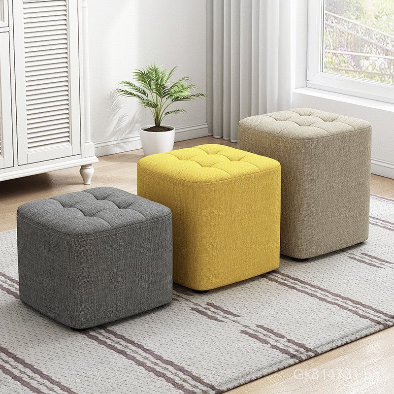 Sofa Footstool Shoe Changing Stool Dining Stool Fabric Stool Simple ...