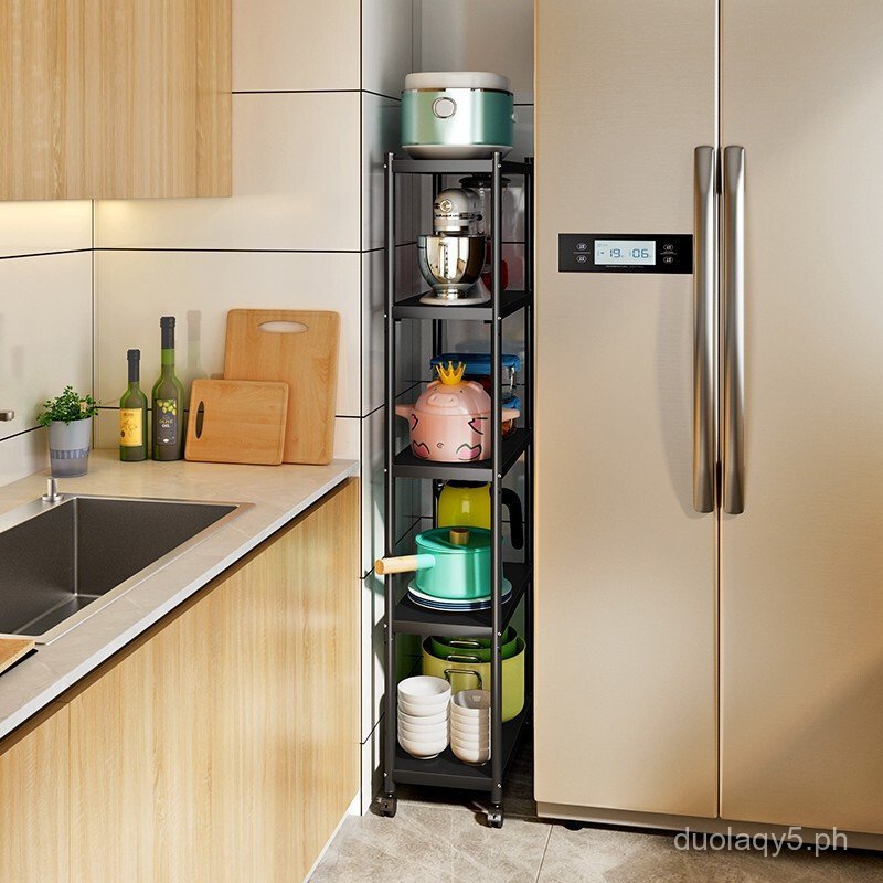 Kitchen Gap Storage Rack Floor-standing Multi-layer Ultra-narrow ...