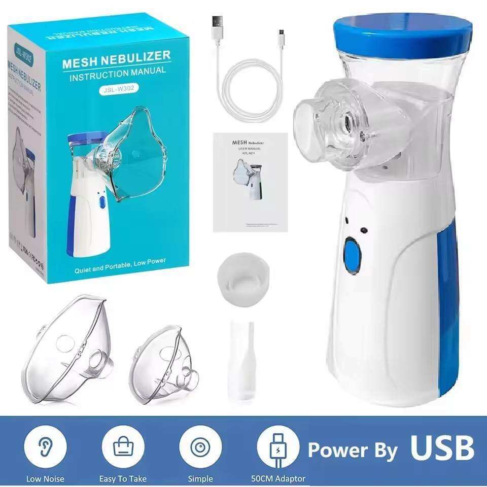 Portable Nebulizer Machine Mesh Nebulizer Rechargeable Inhaler Asthma ...
