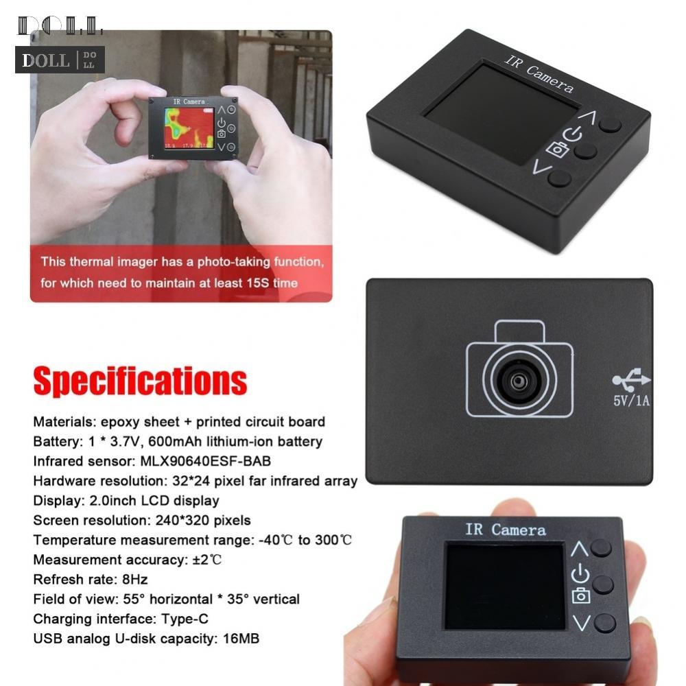 Infrared Camera Type-C 5V/1A Power Port Lightweight ABS Housing Works ≥ ...