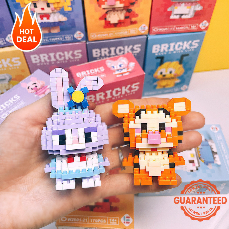 Cute Mini Building Block Assembled Small Sanrio Particles Toys For Kid ...