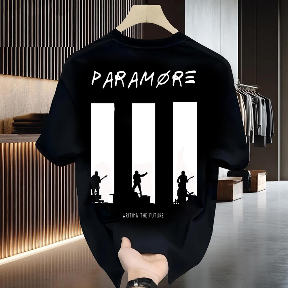 PARAMORE T-Shirt Men Black Oversize Band Merch Alternative Pop Punk Emo ...