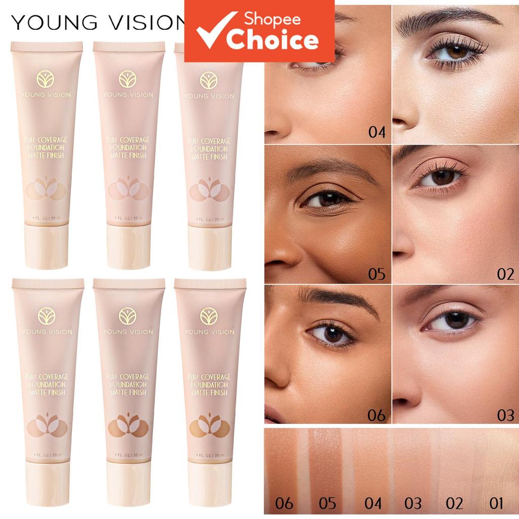YOUNG VISION 6-Color Foundation Set: Invisible Coverage, Skin-Tone ...