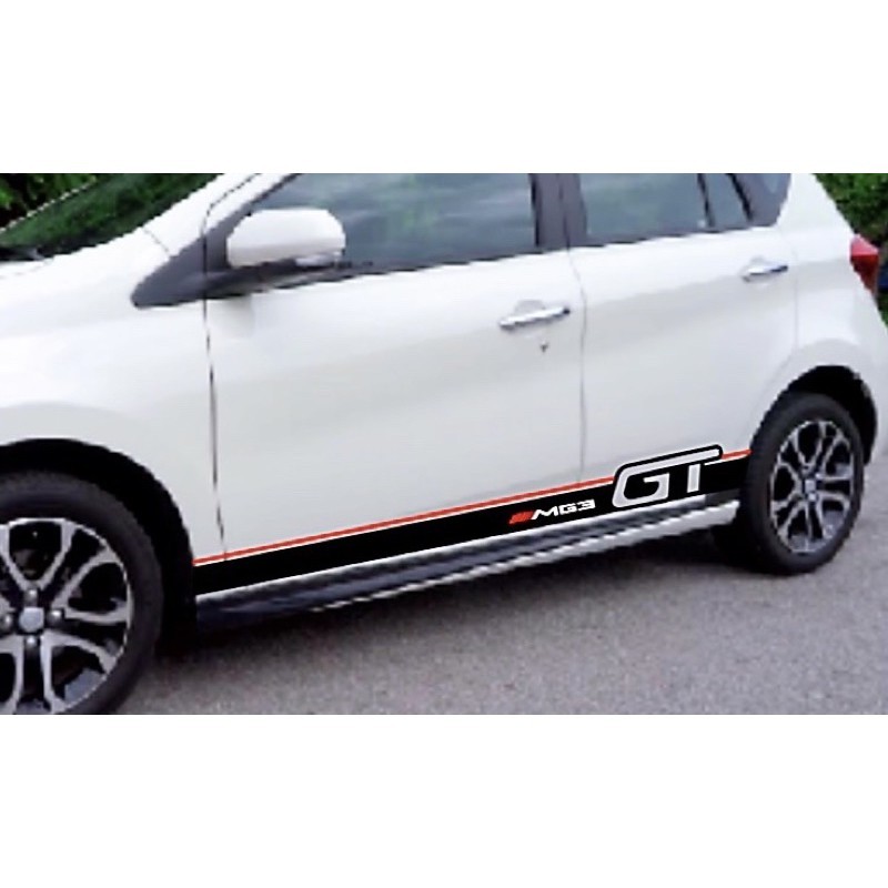 (Ready Stock ) S372# 2pc Myvi MG3 GT Car Side Body Vinyl Decals Sticker ...