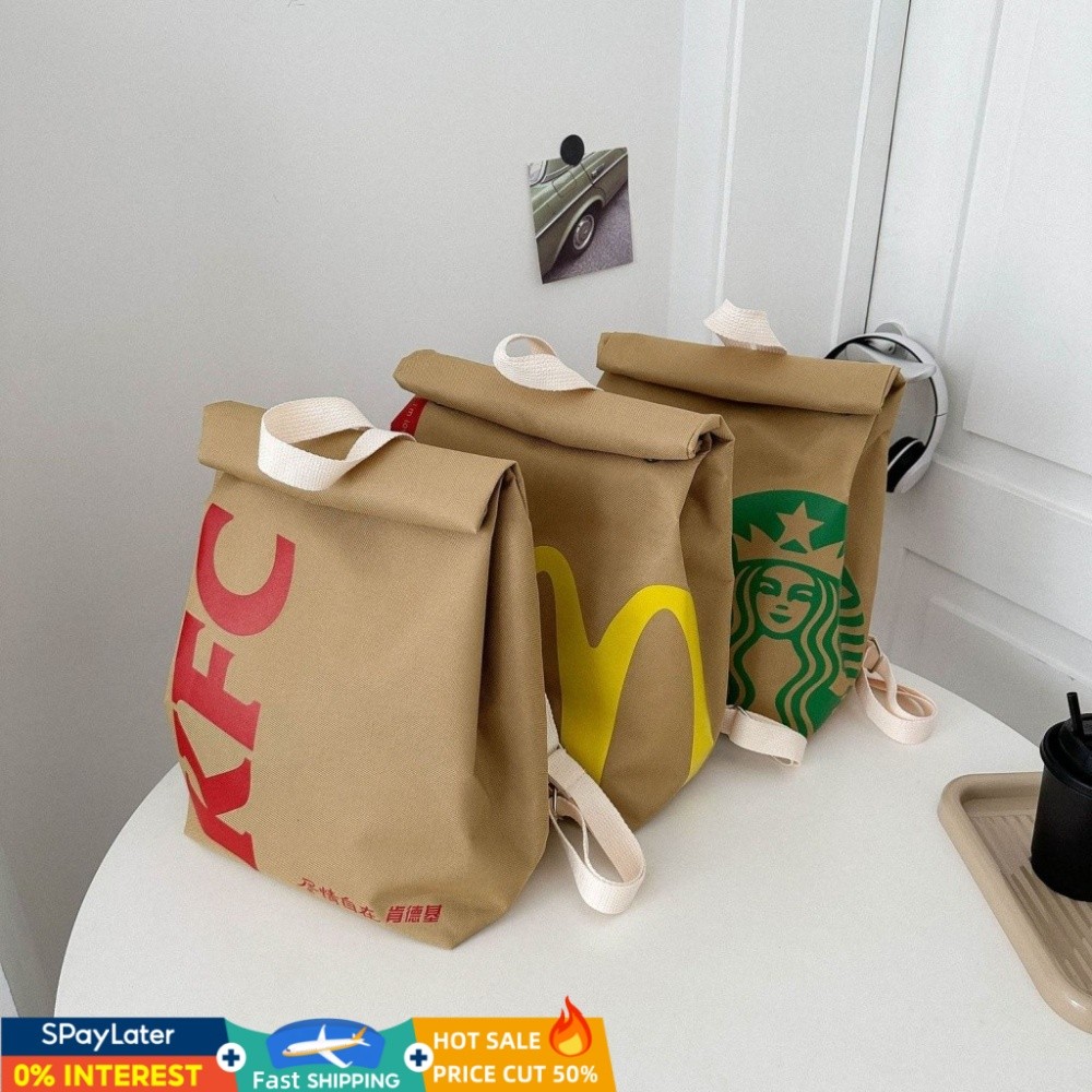 High Quality Mcdonald'S Backpack Mcd Beg Paper Bag Female Cheese Large ...