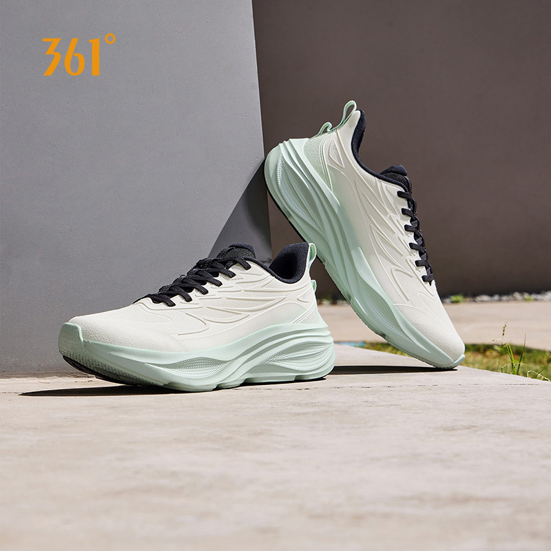 361 Degrees Nebula Men's Leather-Upper Lightweight Cushioned Anti-Slip ...