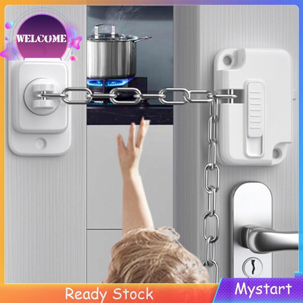 Window Security Locks Self Adhesive Window Frame Safety Chain Lock No ...