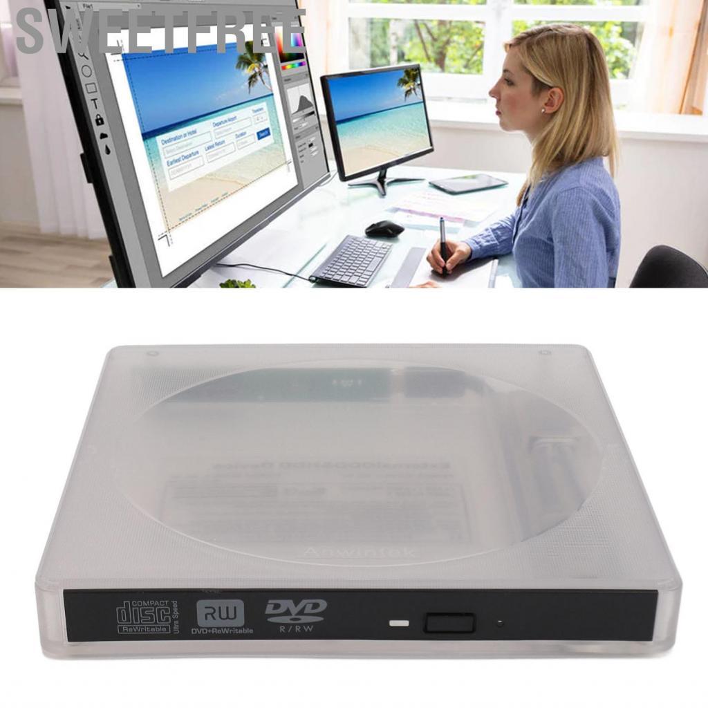 Sweetfree External CD DVD BD Drive Box Transparent Prevent Interference ...