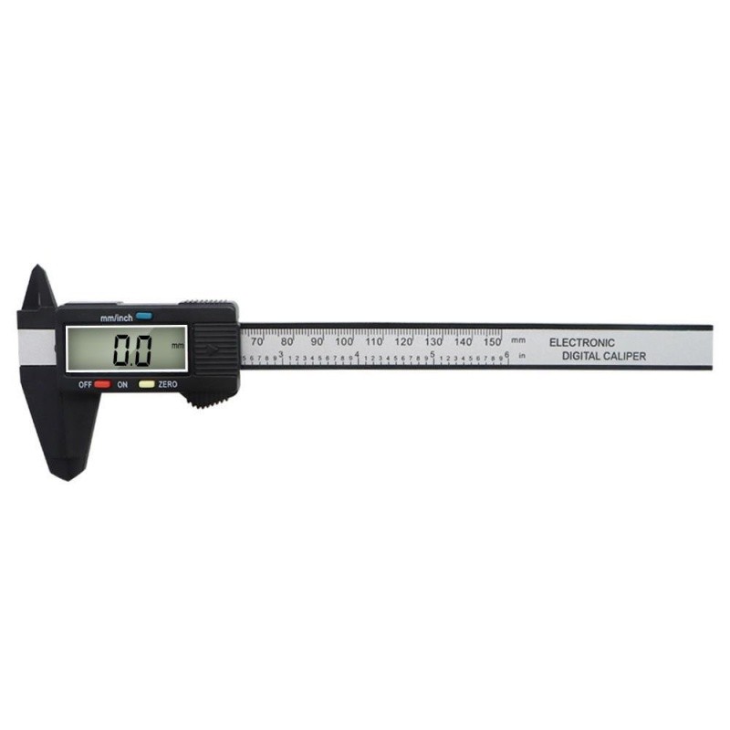 Electronic Digital Caliper 150mm Mini Ruler Carbon Fiber Composite ...