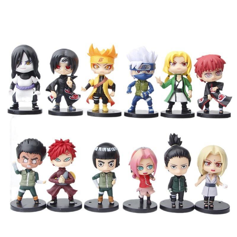 Naruto Anime Mini Figures Collection Kakashi Gaara Sasuke Sakura Itachi ...
