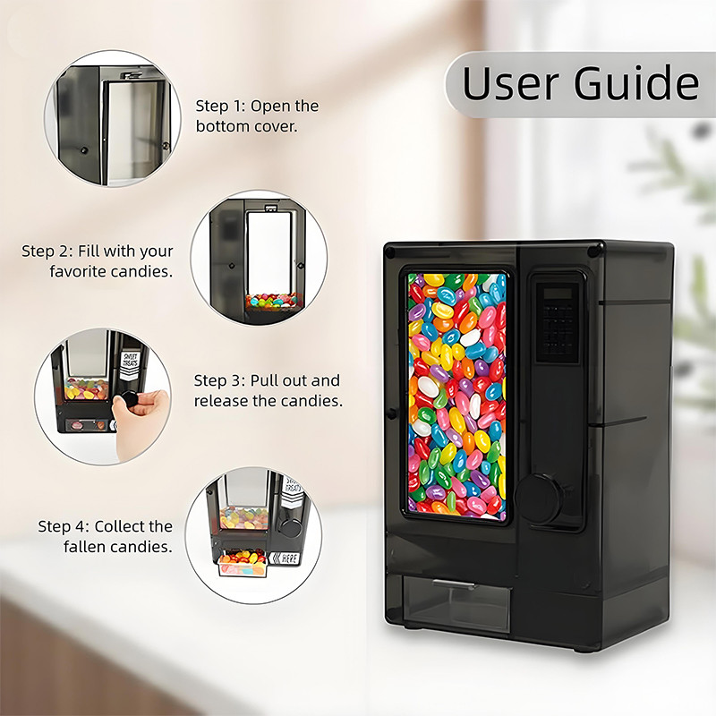 FBPH Bless Candy Dispenser Cute Vending Machine for Desktop Manual ...
