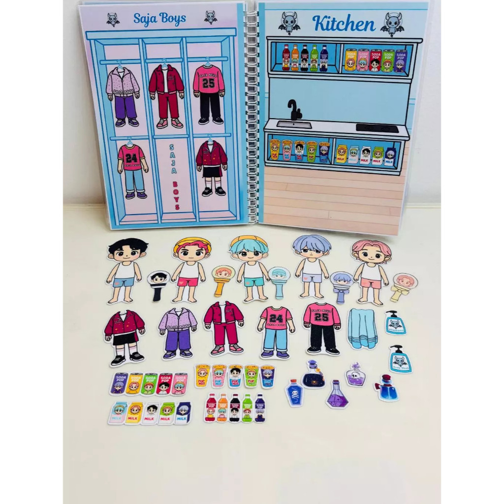1Q paper doll viral paper doll only boys kpop demon hunter jinu mystery ...