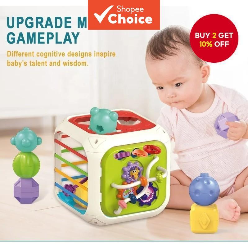 7In1 Montessori Sorting Toy For Toddlers-Shape String Teaching Sensory ...