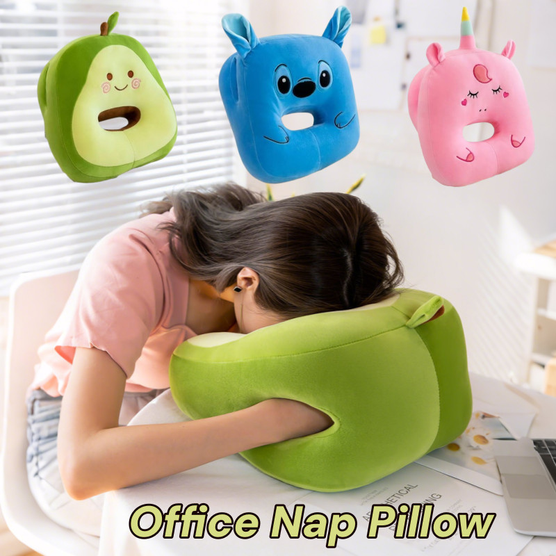 Neck Nap Pillows for Office Student Desk Pillow with Hand Warmer Pocket ...