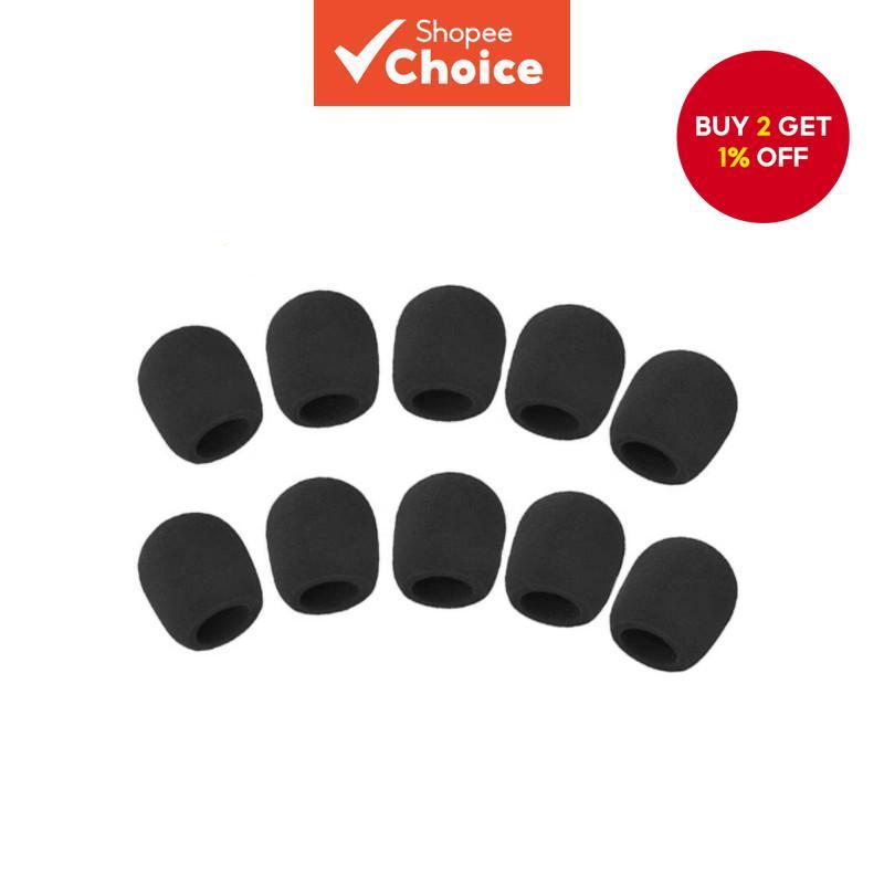 10pcs Microphone Ball Sponge Foam Cover for 30x8MM Microphone (Black ...