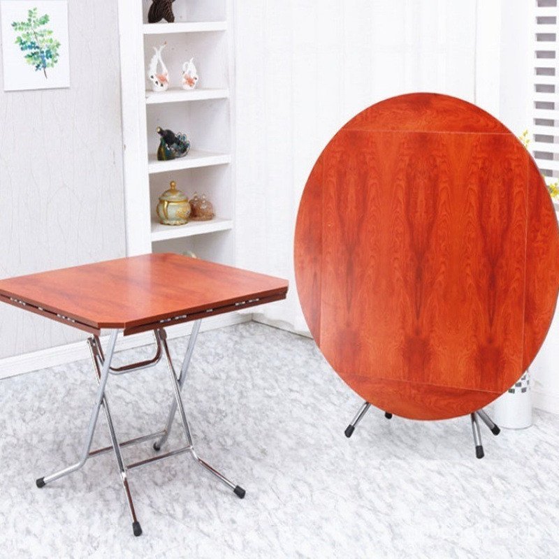 Round Simple Folding Dining Table Round Table Square Round Dining Table ...