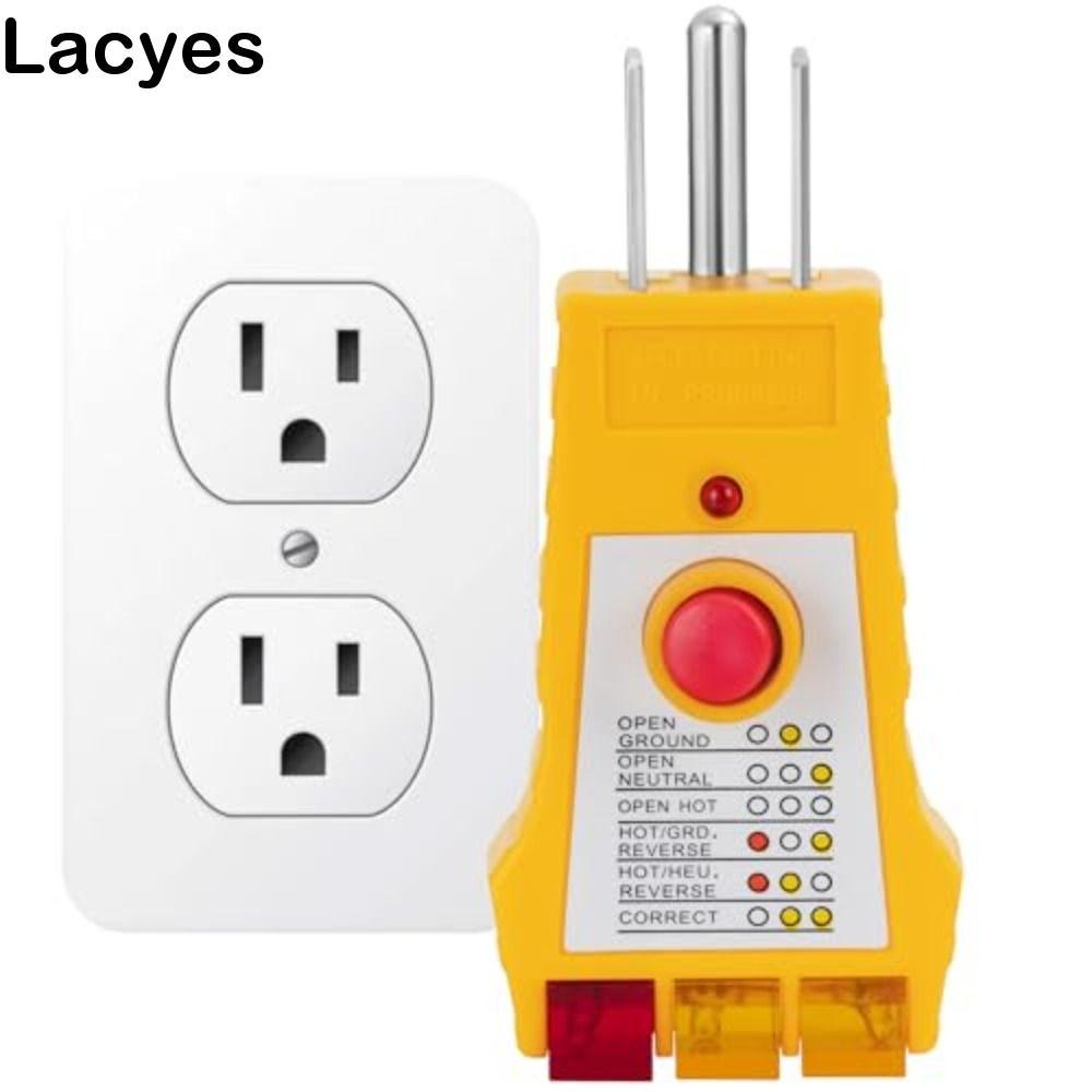 LACYES AC Receptacle Tester, Comprehensive Wiring Check Compact Design ...
