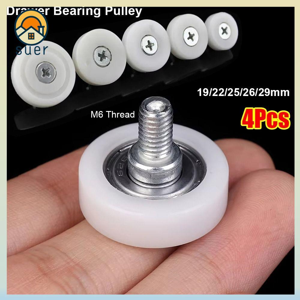 SUDEE 1Pcs Drawer Bearing Pulley, With Screw M6 External Thread Cabinet ...