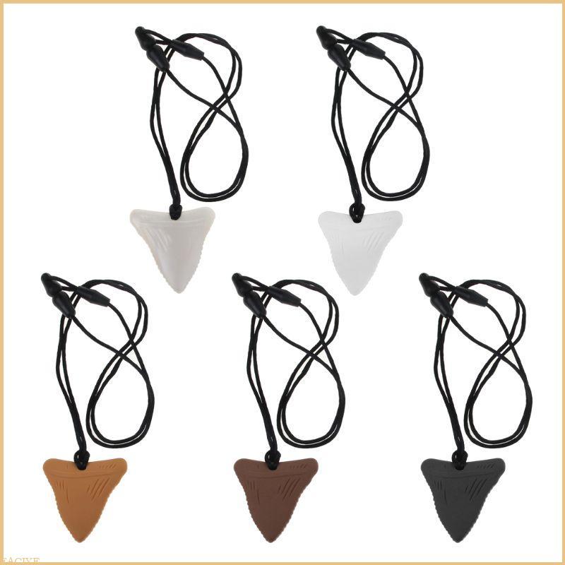 FACY Shark Tooth Chew Necklace Sensory Teether Chewing Teething ...