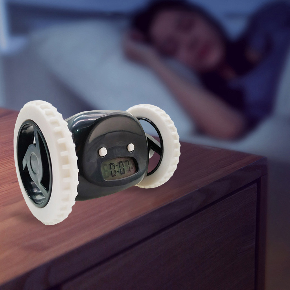 Extra Loud Alarm Clock Move Jump Roll Run Away Alarm Clock on Wheels ...