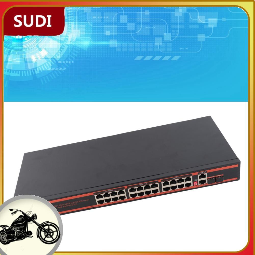Sudi 26 Port PoE Switch 2x1000M SFP EU Plug 100‑240V for Network ...