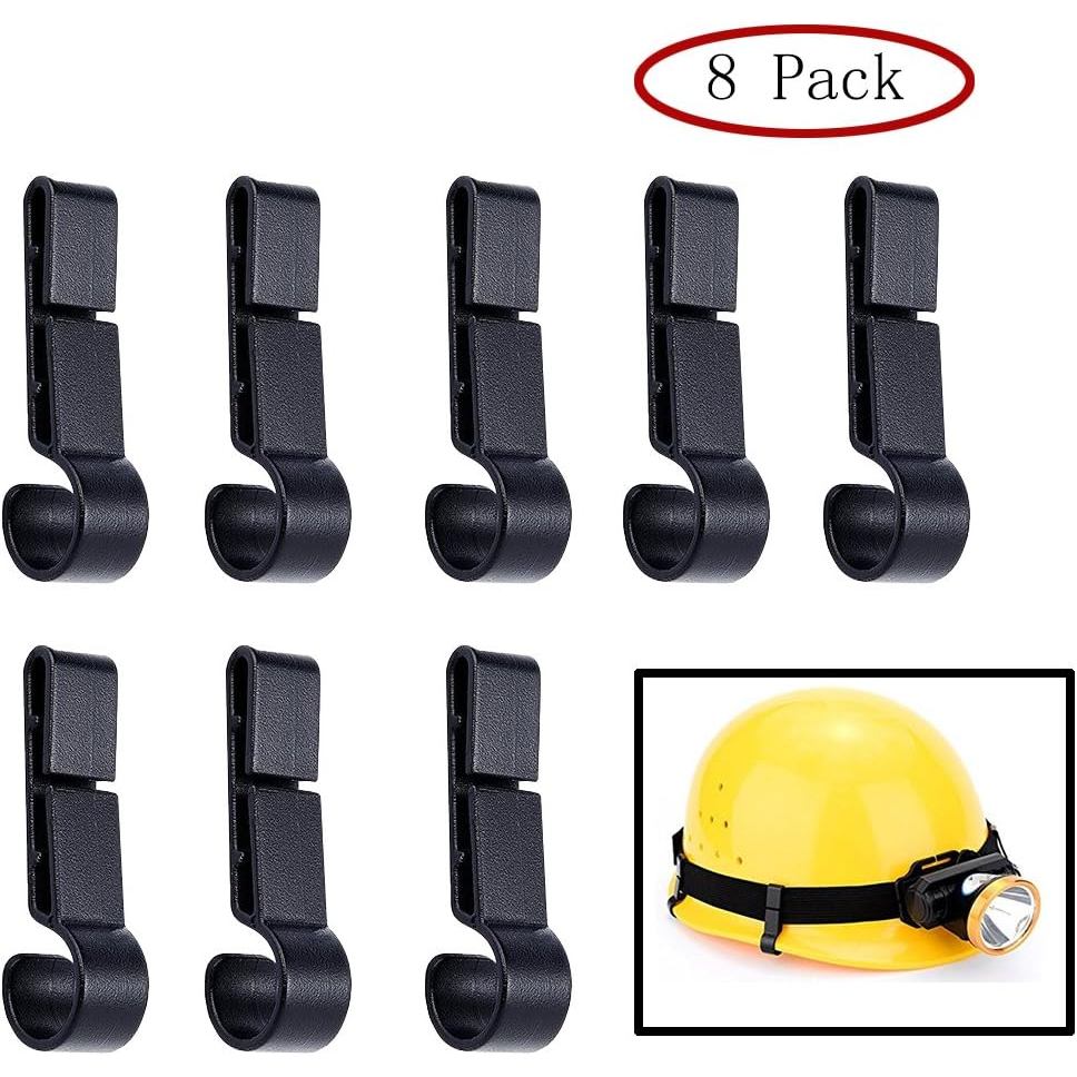 Helmet Clips for Headlamp,Headlight Hook on Narrow-Edged Hardhat Safety ...