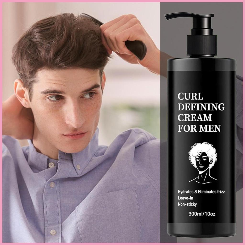 Hair Curl Cream for Men Curling Enhancer Cream 300ml Leave-In ...