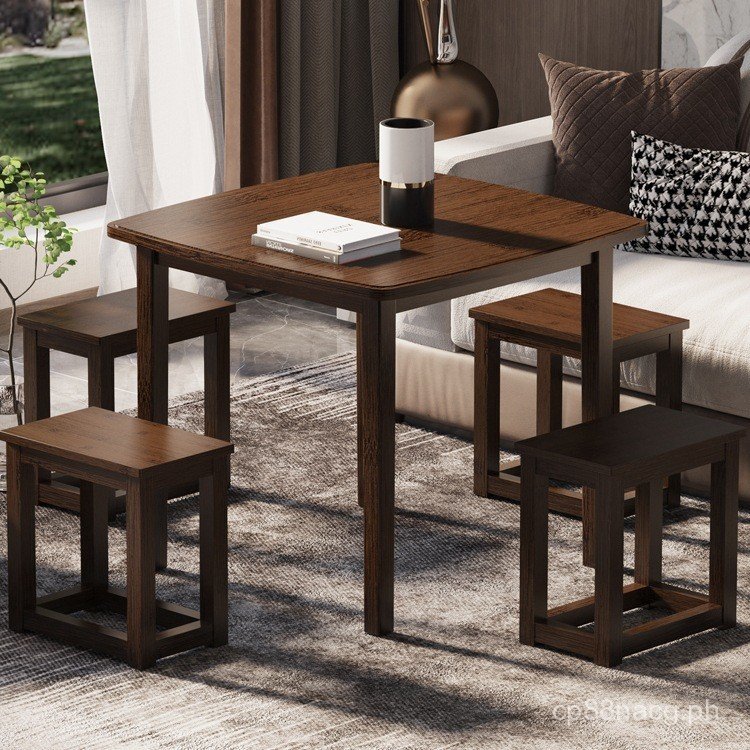 Square Table Living Room Dining Table Study Table Home Small Square ...