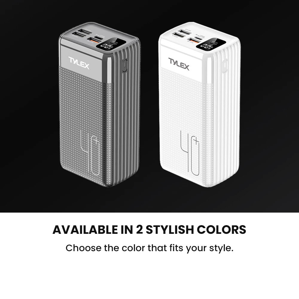 TYLEX XP40 40000mAh PD Power bank 2 Inputs Type-C Micro USB 2.0A 3 ...