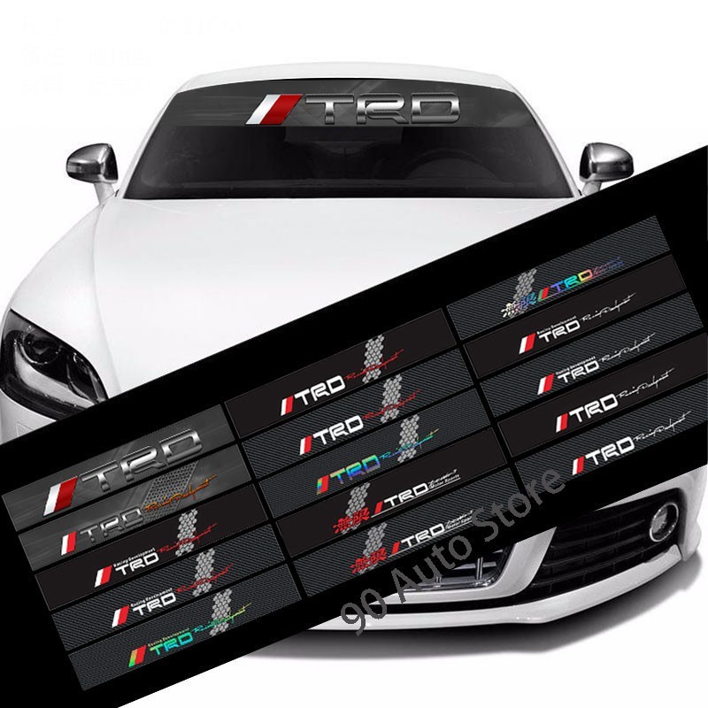130x21cm Modified Reflective Vinyl Car Front Rear Windshield Sticker ...