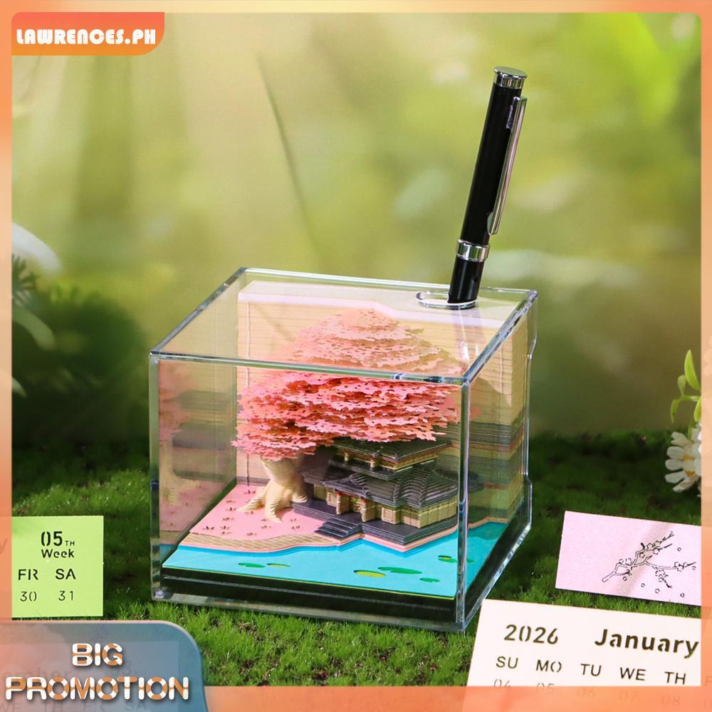 [lawrences.ph] Time Piece Calendar 2026 3D Memo Pads Calendar with Led ...