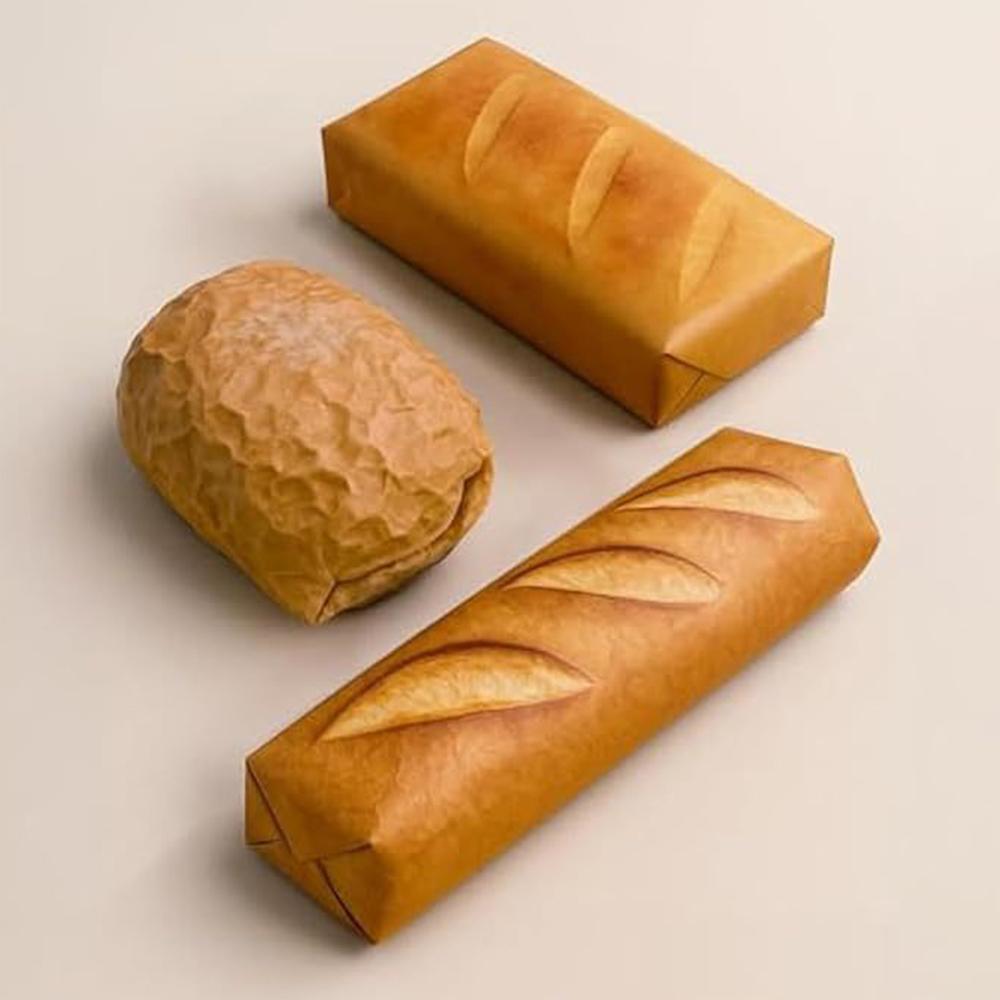 Bread Shape Gift Wrapping Paper Bread Shape Kraft Toast Bread Party Oil ...