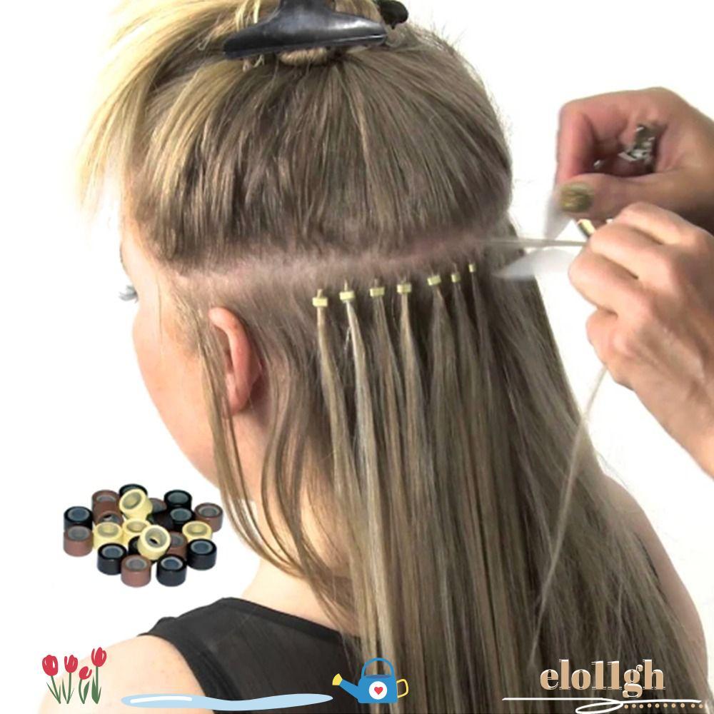 ELO11 500pcs Nano Ring Micro Beads, 5 Colors Links Bead Linkies Nano ...