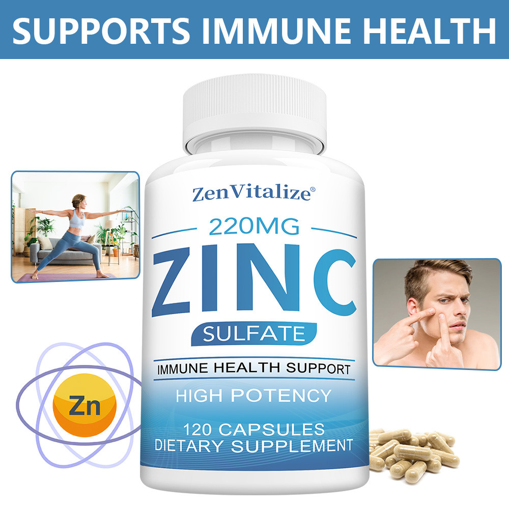 Zinc 220 mg Supplement – Zinc Sulfate, boosts the immune system ...