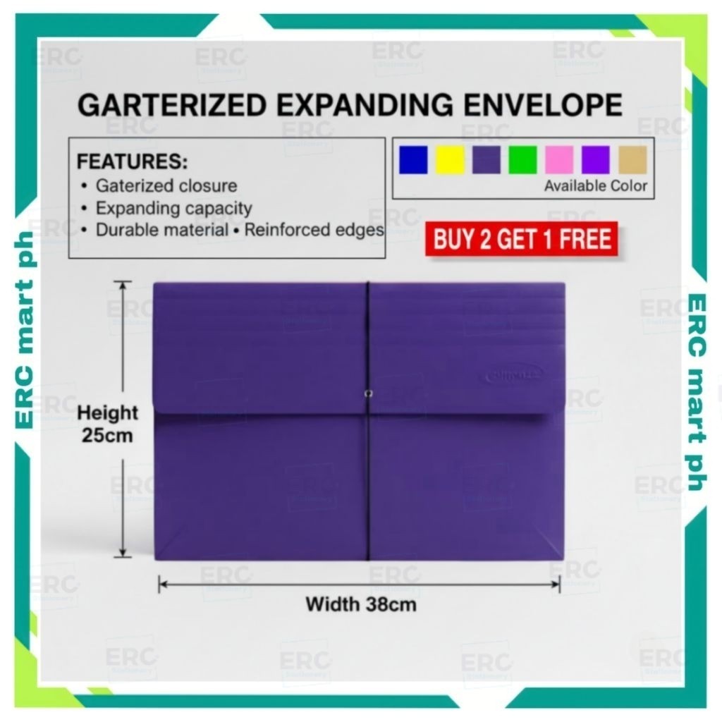 ERC Heavy Duty Expanding Envelope A4 Legal Long Garter Folder Secure ...