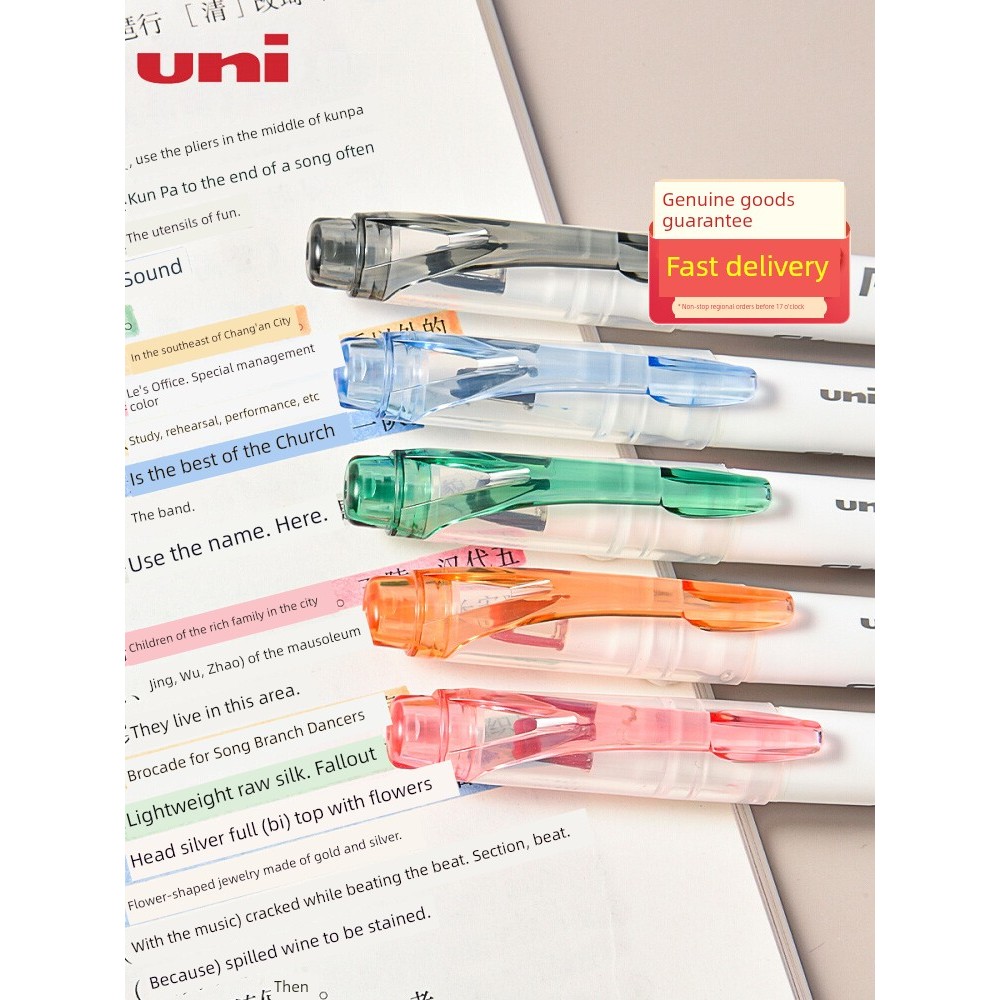 Glass Texture!Japan Mitsubishi uni Fluorescent Marker Pen Students Use ...