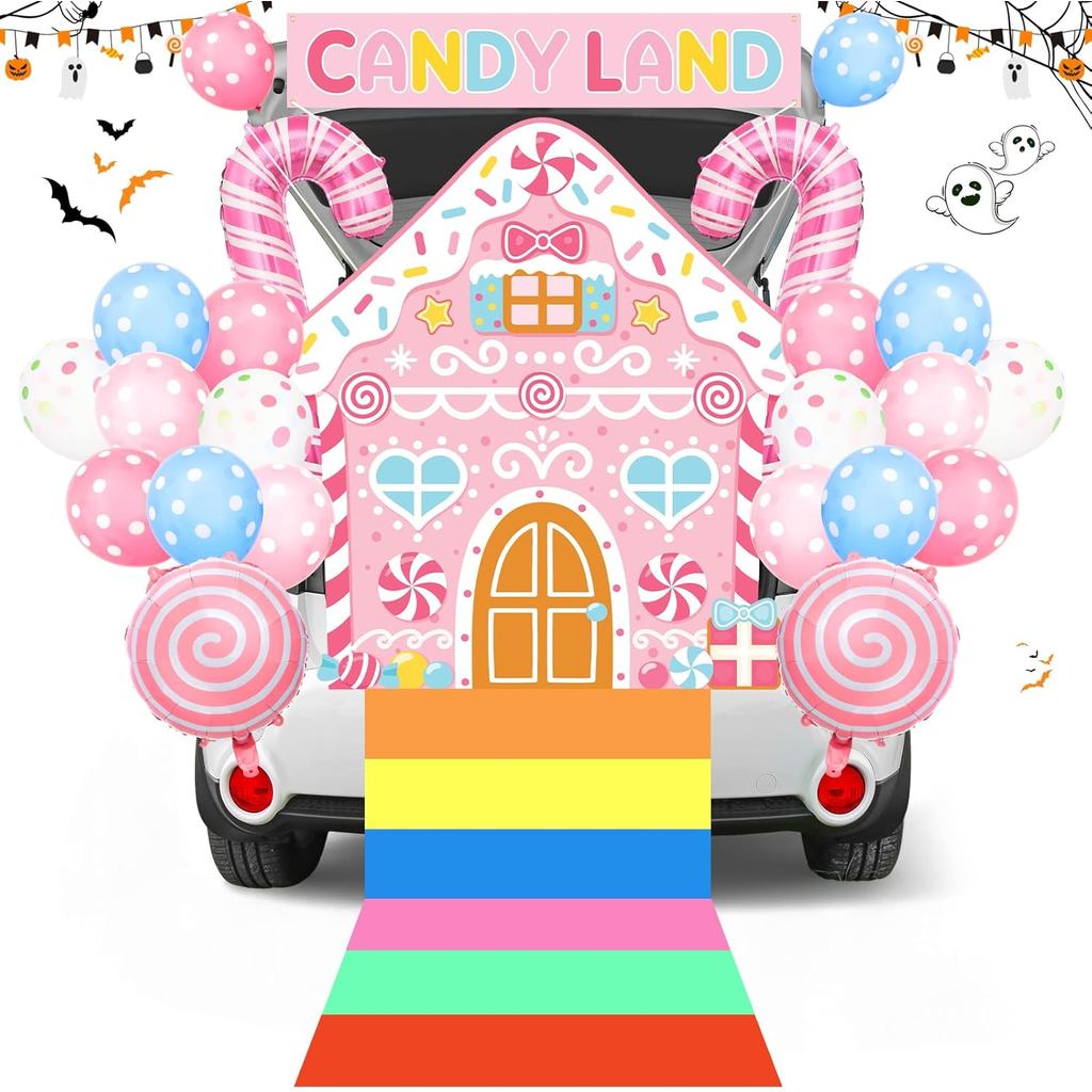 Jenaai Halloween Candy Land Trunk or Treat Car Decorations Kit ...