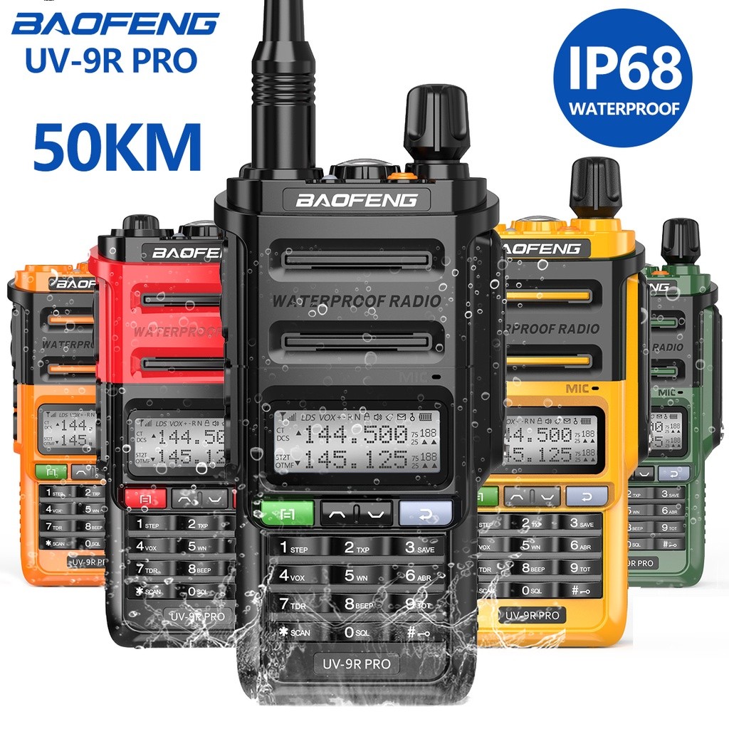 Baofeng UV-9R PRO IP68 Waterproof Dual Band 136-174/400-520MHz Radio ...